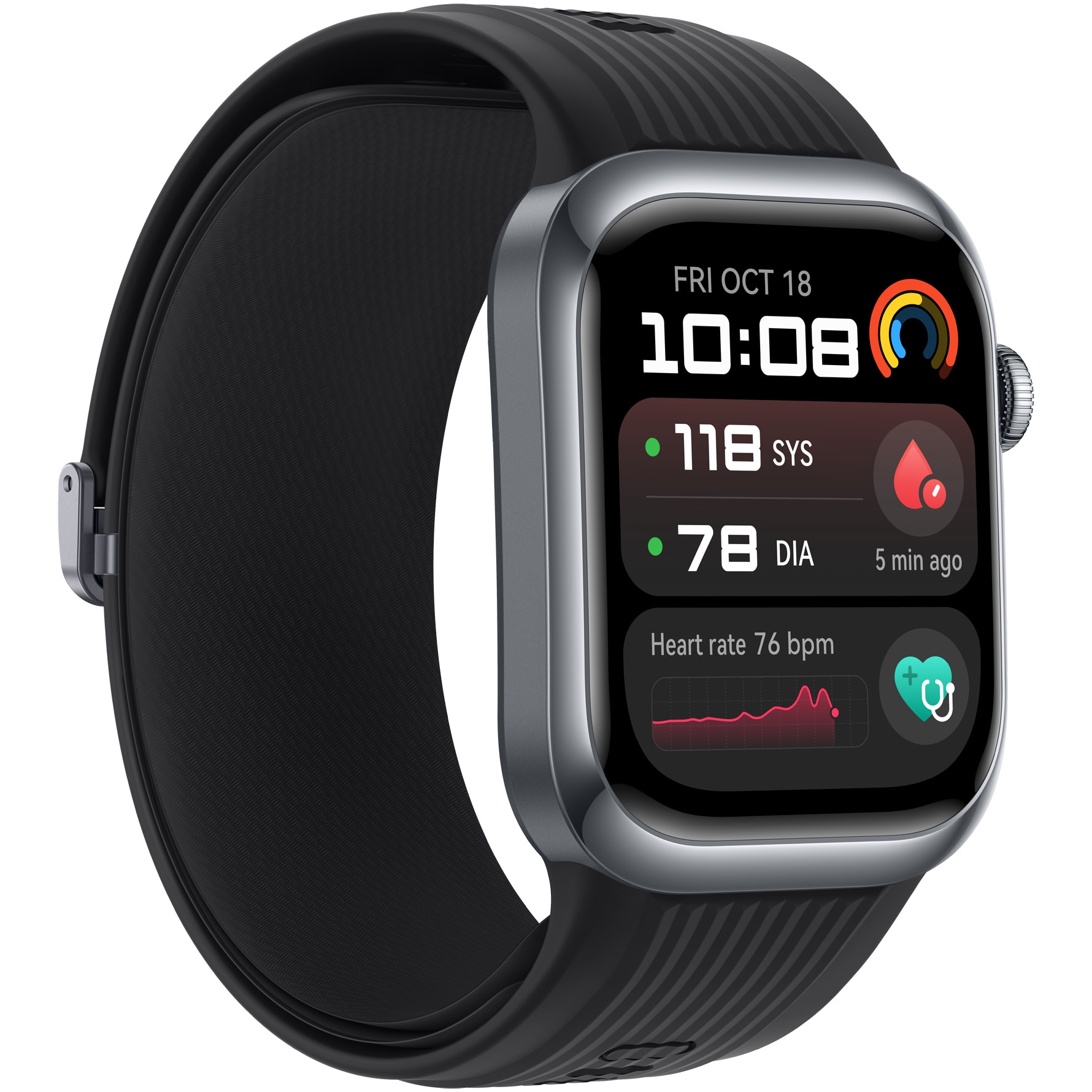 Smartwatch Huawei Watch D2, Black aluminum alloy Case, Black ...