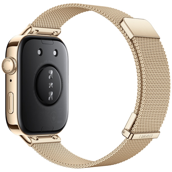 Смарт часовник Huawei Watch Fit 3, Gold Body, Gold Milanese Strap - eMAG.bg