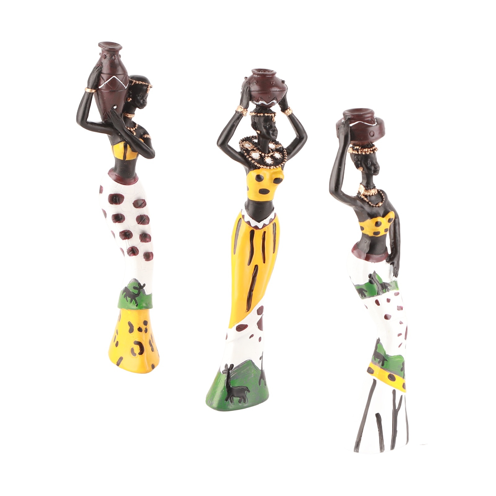Statuete tribala africane din rasina, Jormftte, handmade, pictate ...