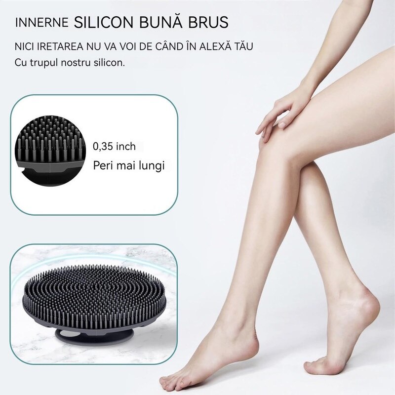 Set 2 bucati Burete de baie din silicon moale, Luoistu, igienic, pentru ...