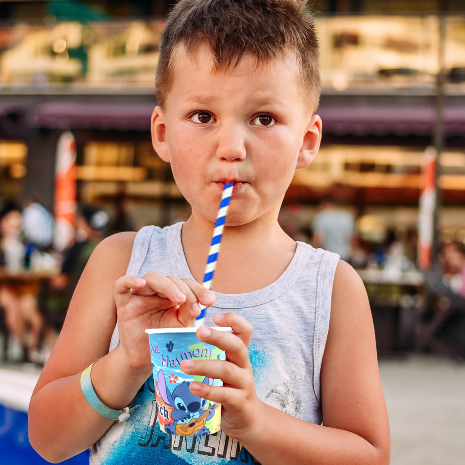 Set de vesela pentru petrecere Lilo and Stitch pentru 10 copii, banner ...