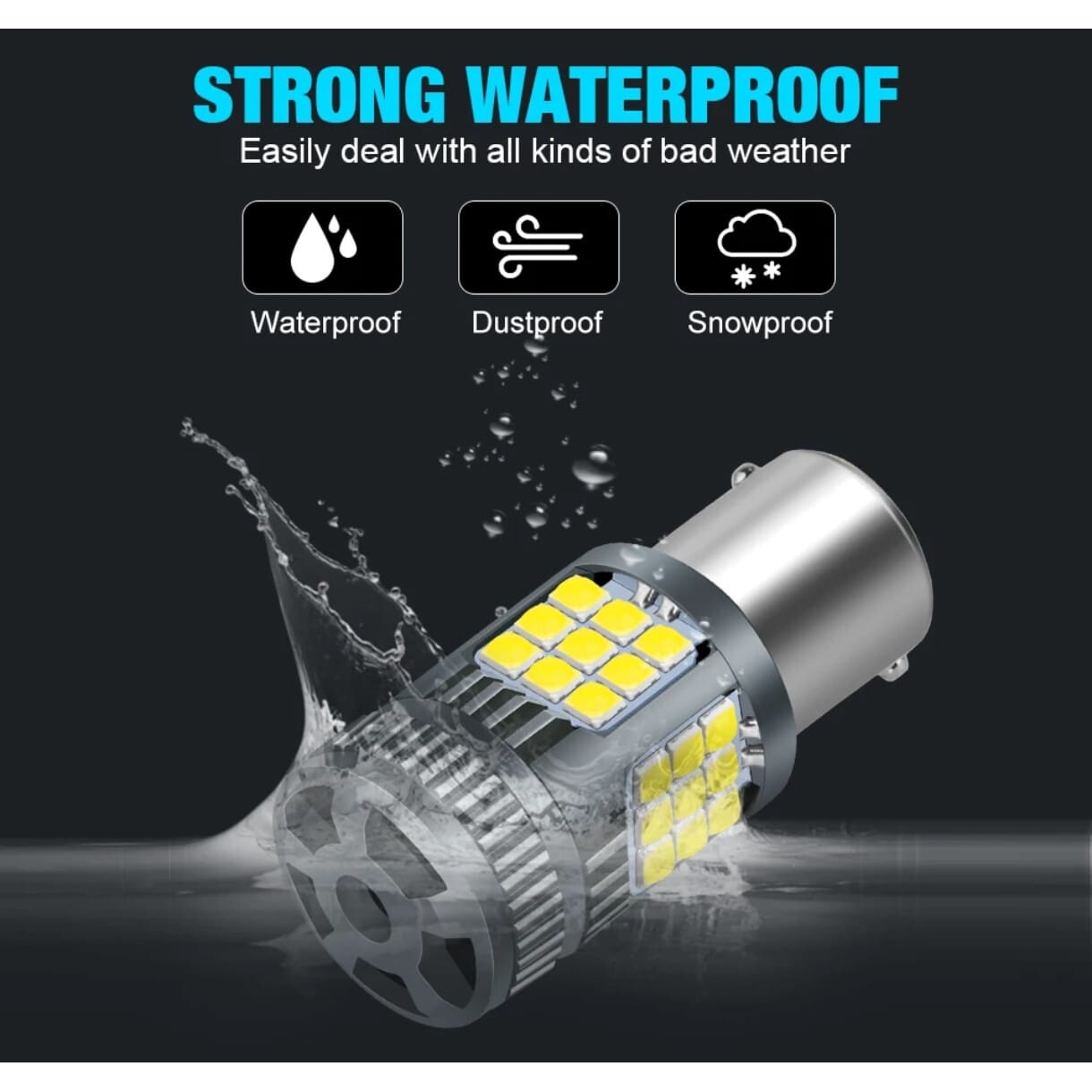 Bec LED Marsarier P21W / BA15S / 1156, DRL Lumini de Zi, 30W, 2800LM ...