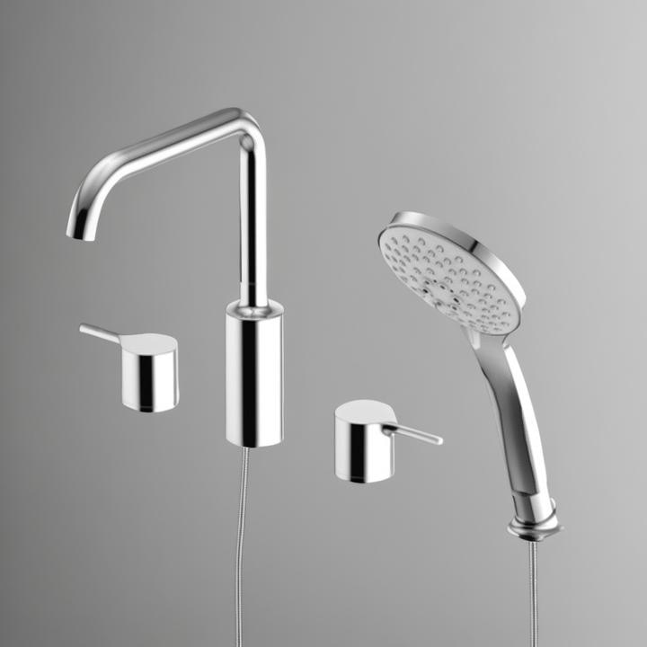 Set baterie cu para dus, American Standard, cupru, montat pe perete ...