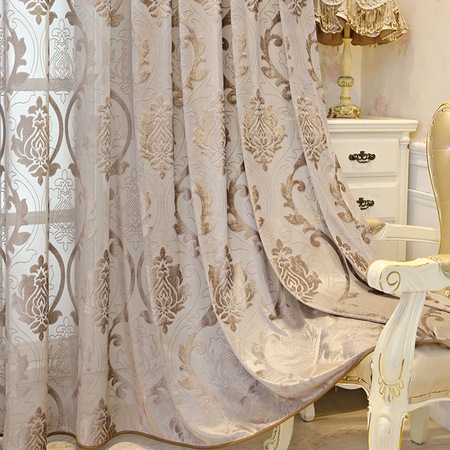 Perdele din dantela tulle brodate, set, design retro european ...