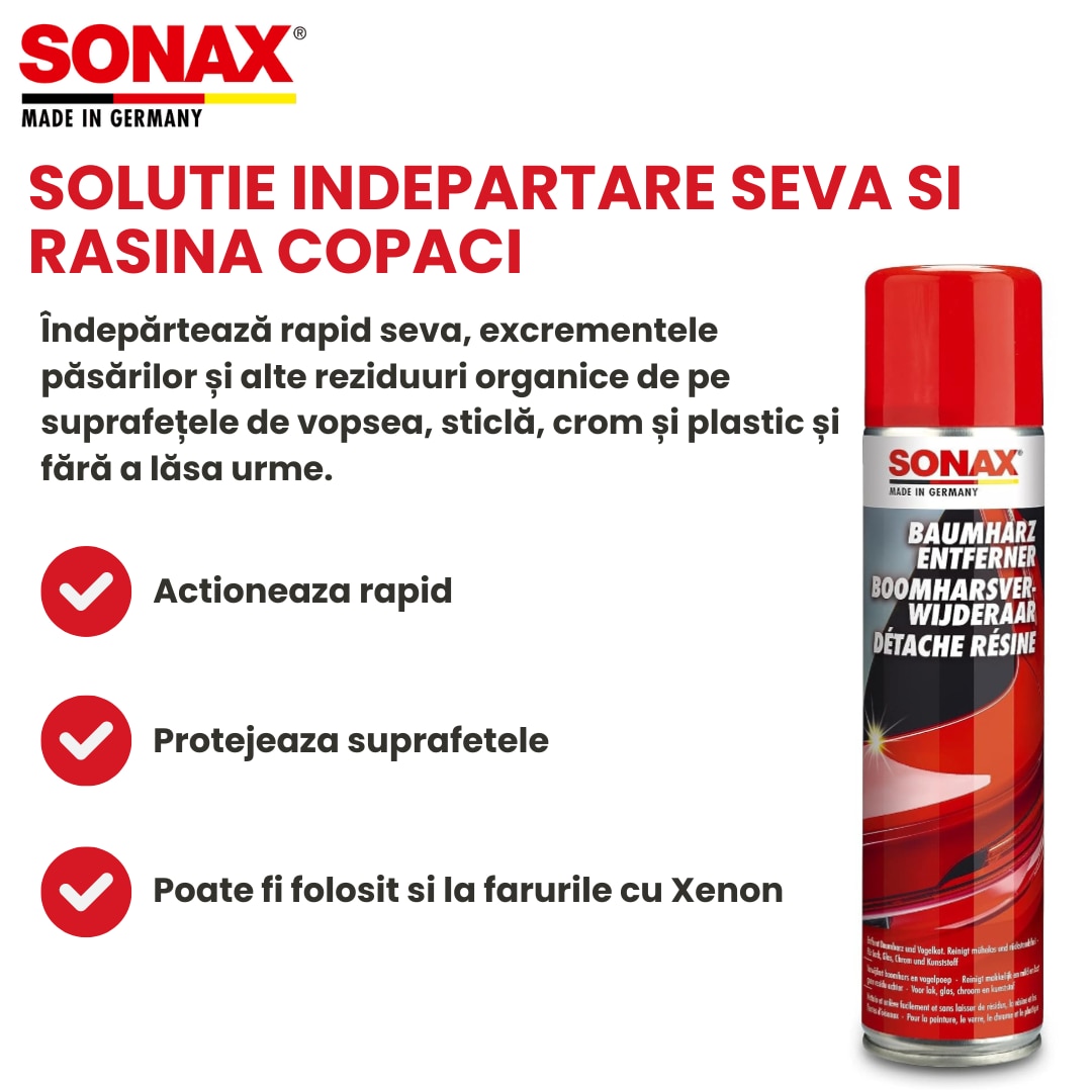 Set Spray Solutie Indepartare Seva, Rasina de Copaci si Excremente de ...