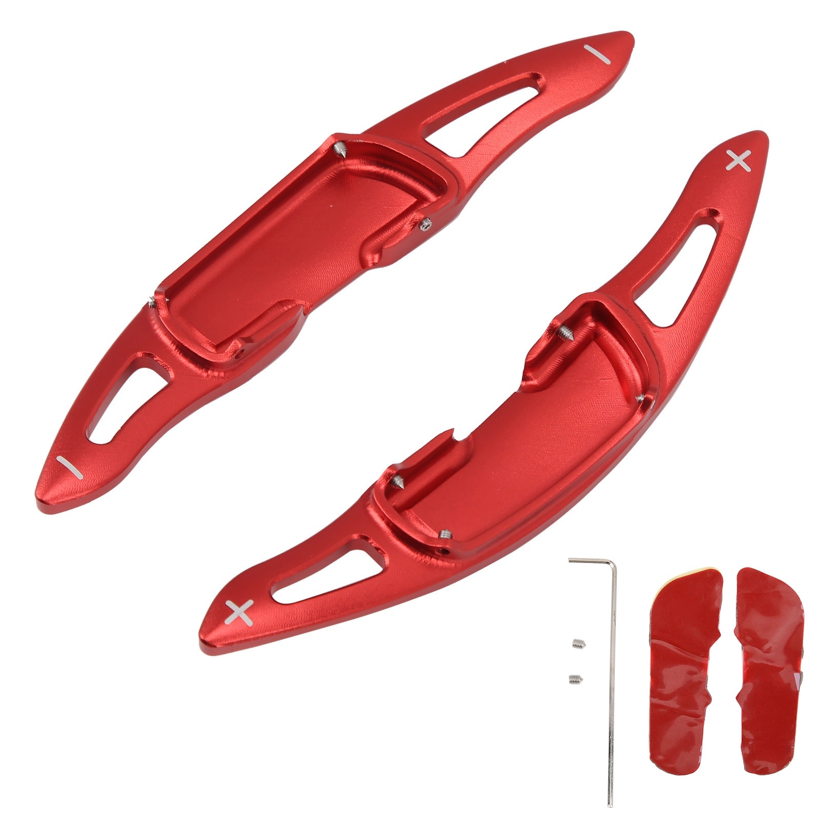 Extensii pentru padele volan auto, Mmgoqqt, set 2 buc, aluminiu, rosu ...