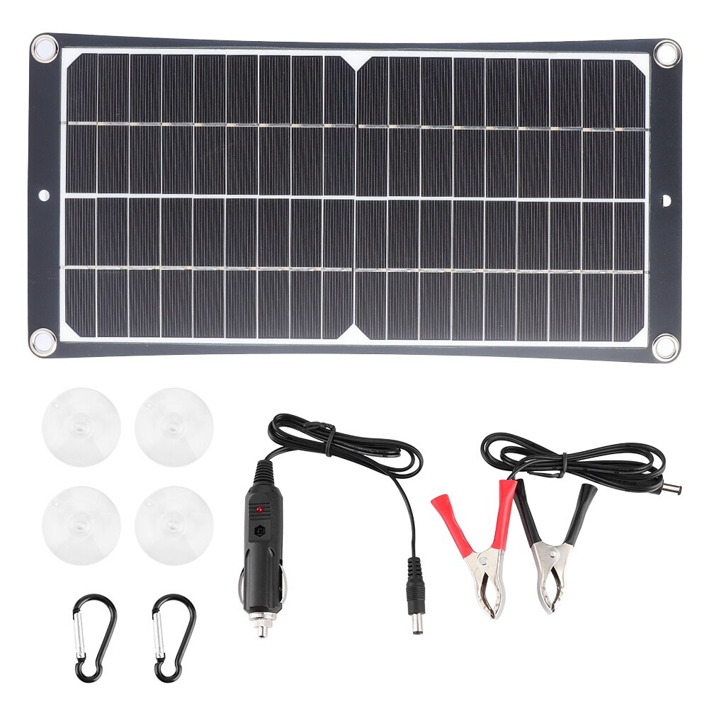 Panou solar 20W, incarcator portabil pentru ciclism, drumetii, camping ...