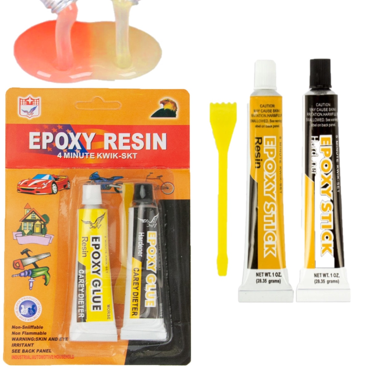 Adeziv epoxidic bicomponent, 56g, rezistent la apa si ulei - eMAG.ro