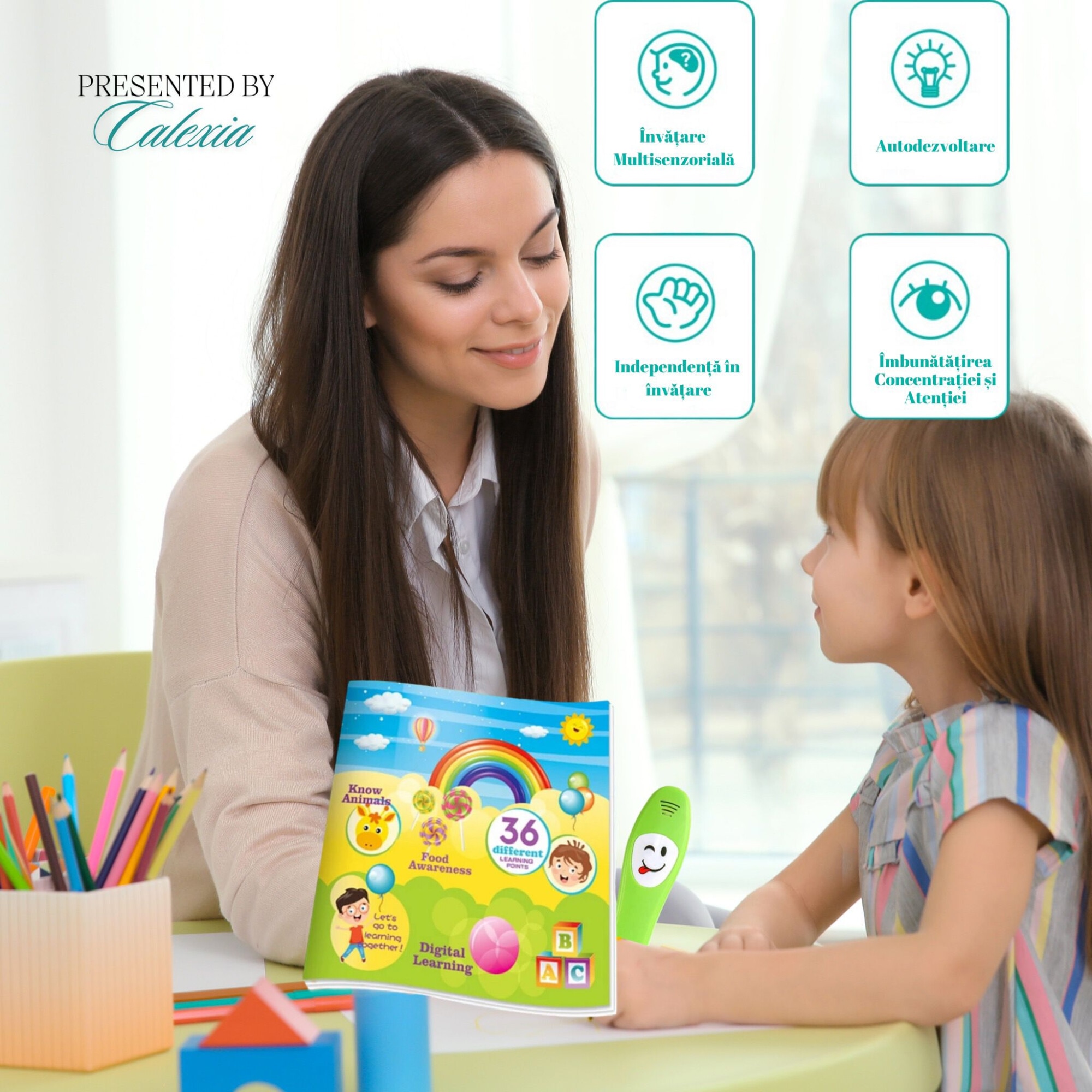 Set Educational Interactiv e-Wantay® Y-Pen cu Carte si Stilou ...