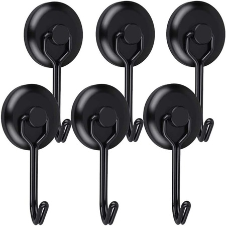 Set de carlige magnetice puternice 14 kg, negru, 6 bucati - eMAG.ro