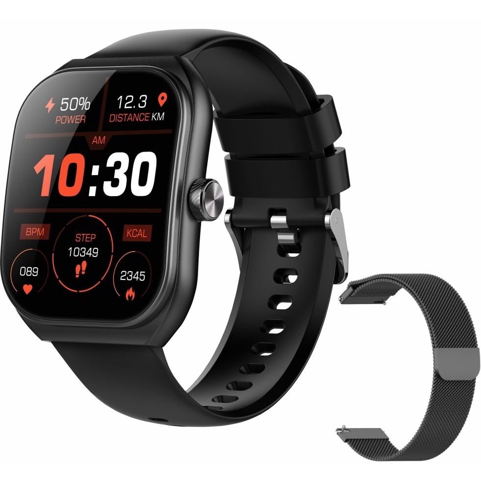 Ceas Smartwatch Techbasics®, Ecran Curbat 2.01", Apeluri Bluetooth 5.3 ...
