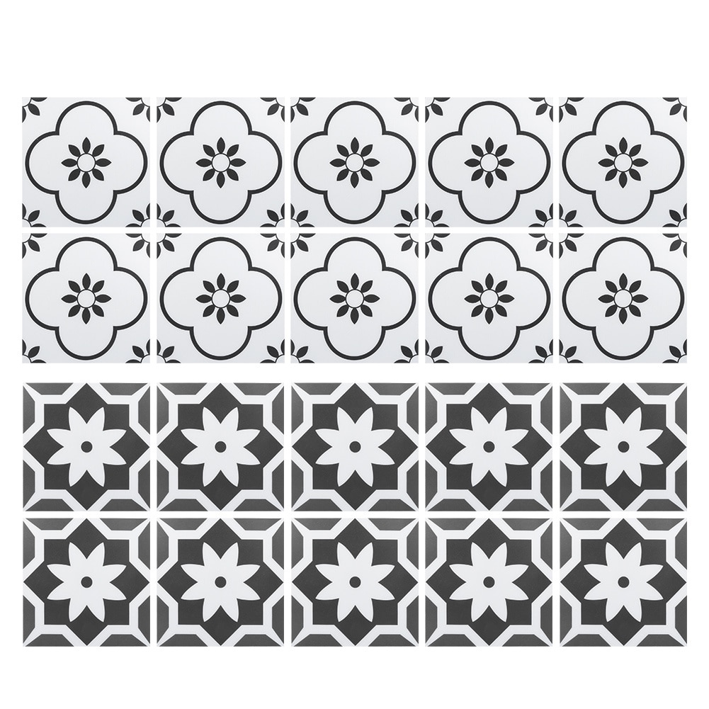 Set 20 Stickere Decorative Autocolante pentru Podea si Perete, 20x20cm ...
