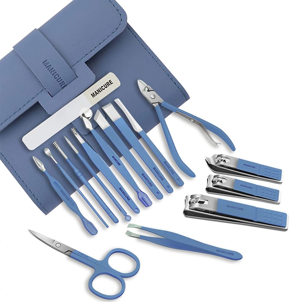 Set unghiere si clesti manichiura & pedichiura, kit de unghii colorat ...