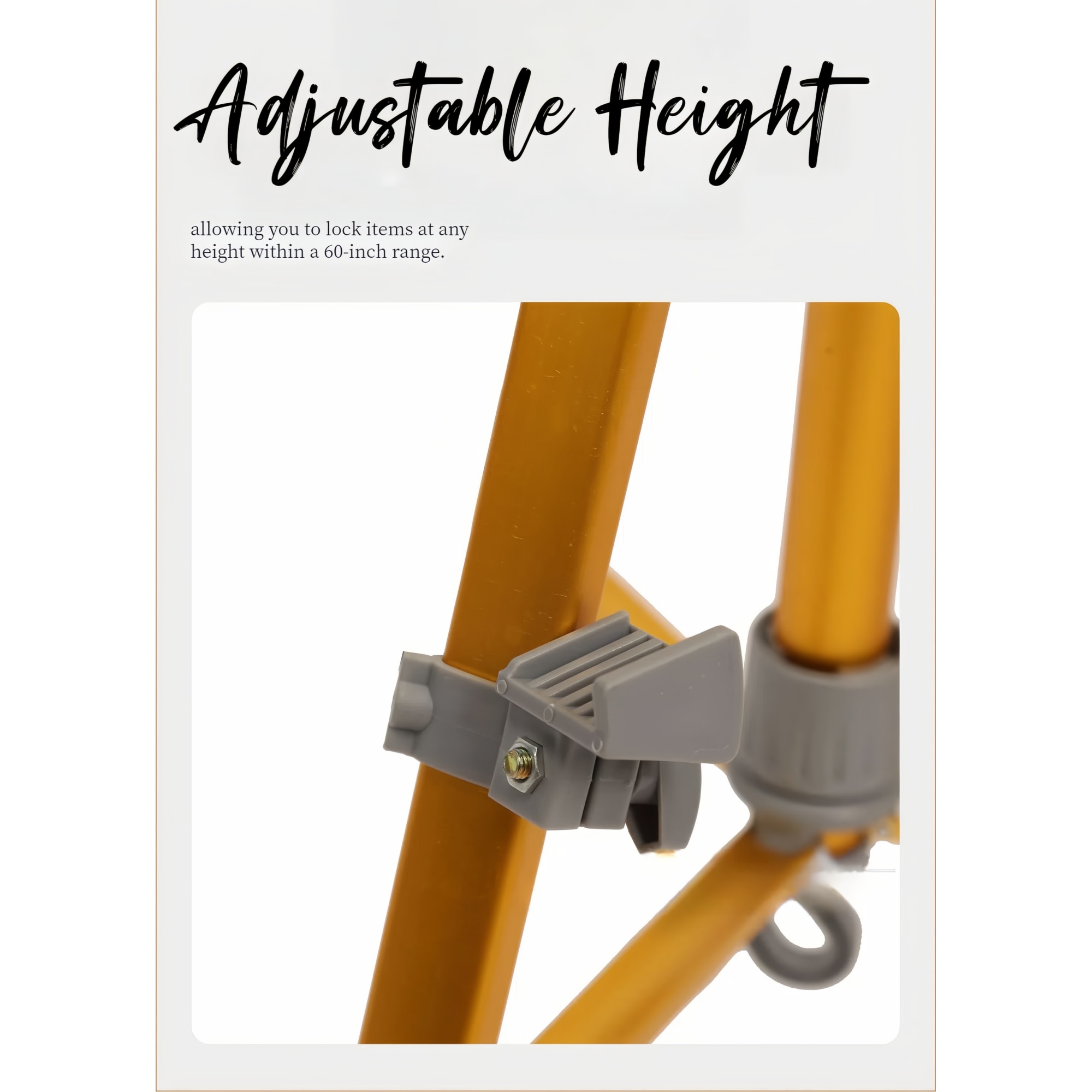 Sevalet portabil, reglabil cu manivela, auriu, cu geanta de transport ...