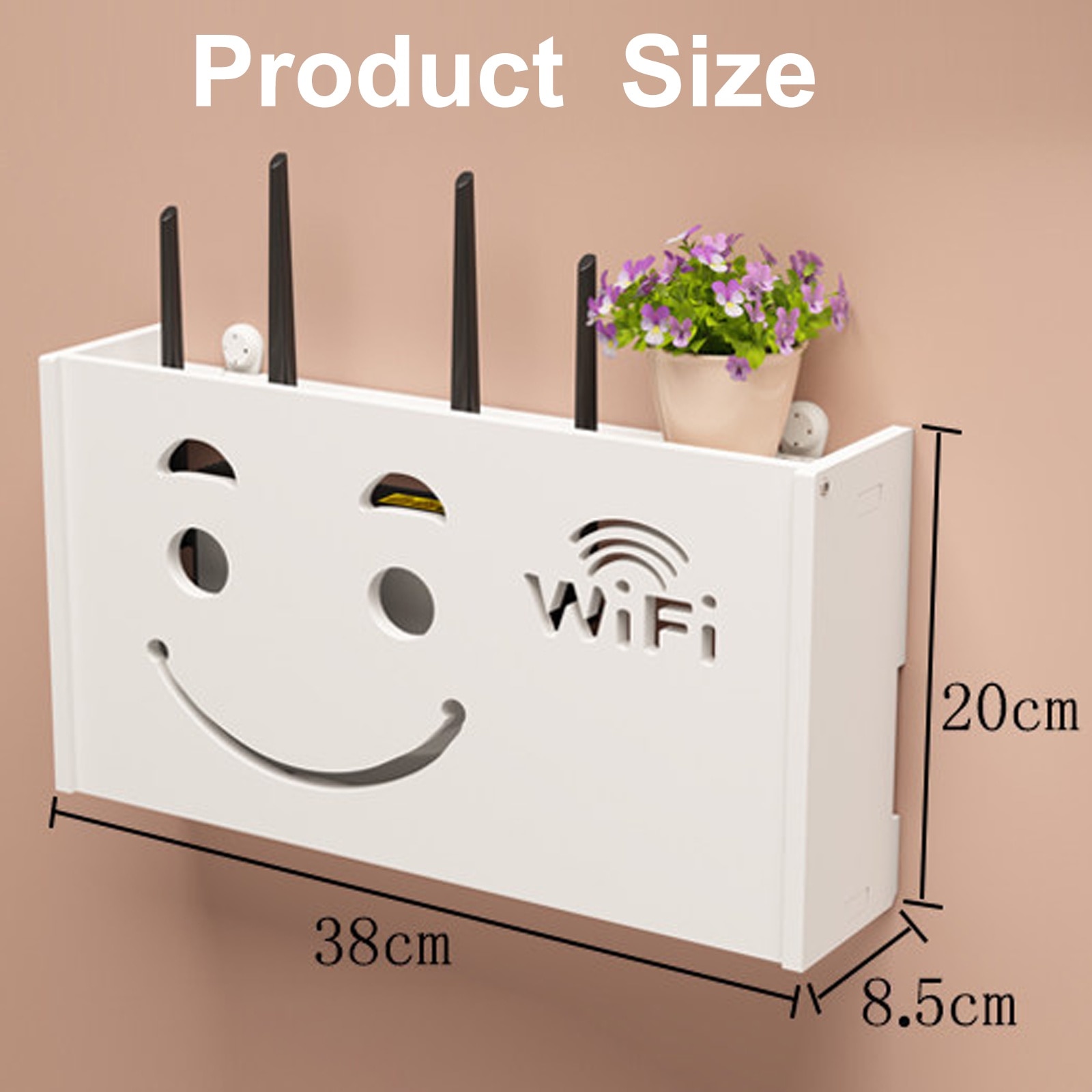 Raft suport router wireless, SINBINTA, Design Hollow-Out, raceste si ...