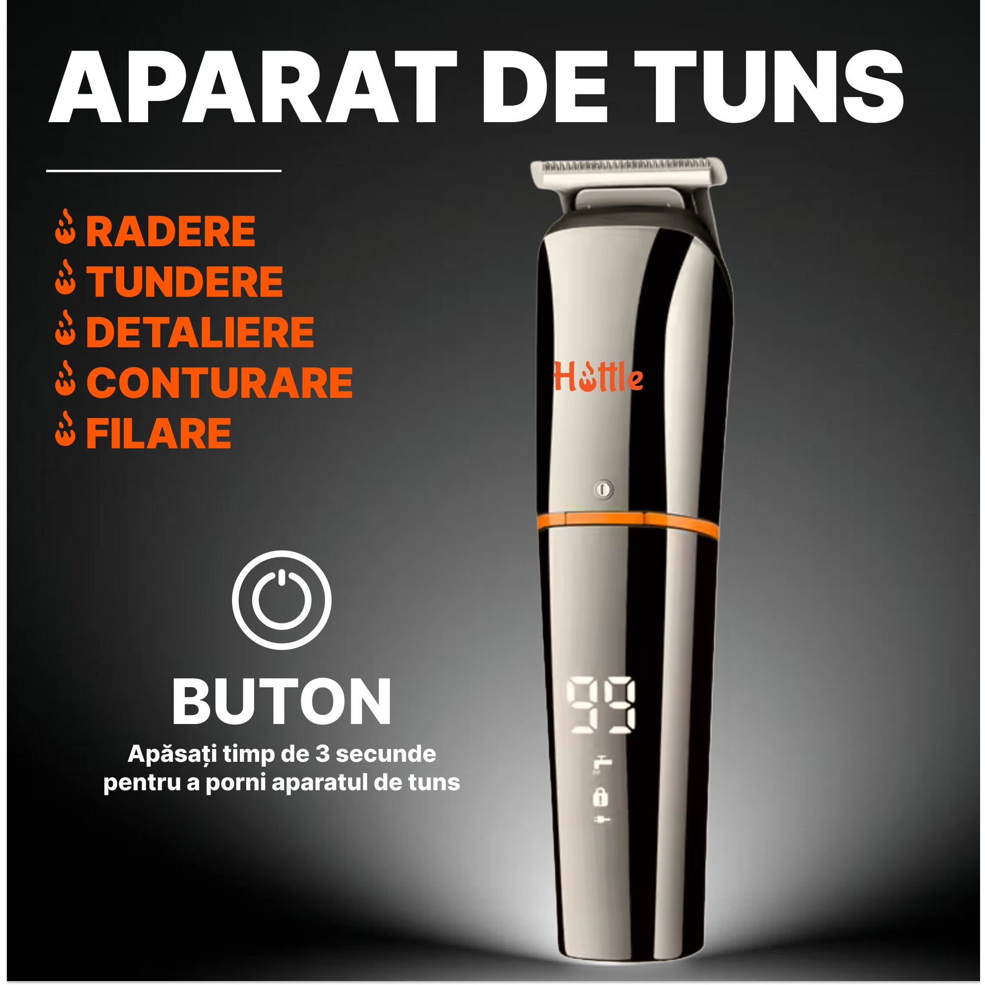 Masina de Tuns si Aparat de Tuns HOTTLE™ Profesional 7 in 1, Trimmer ...