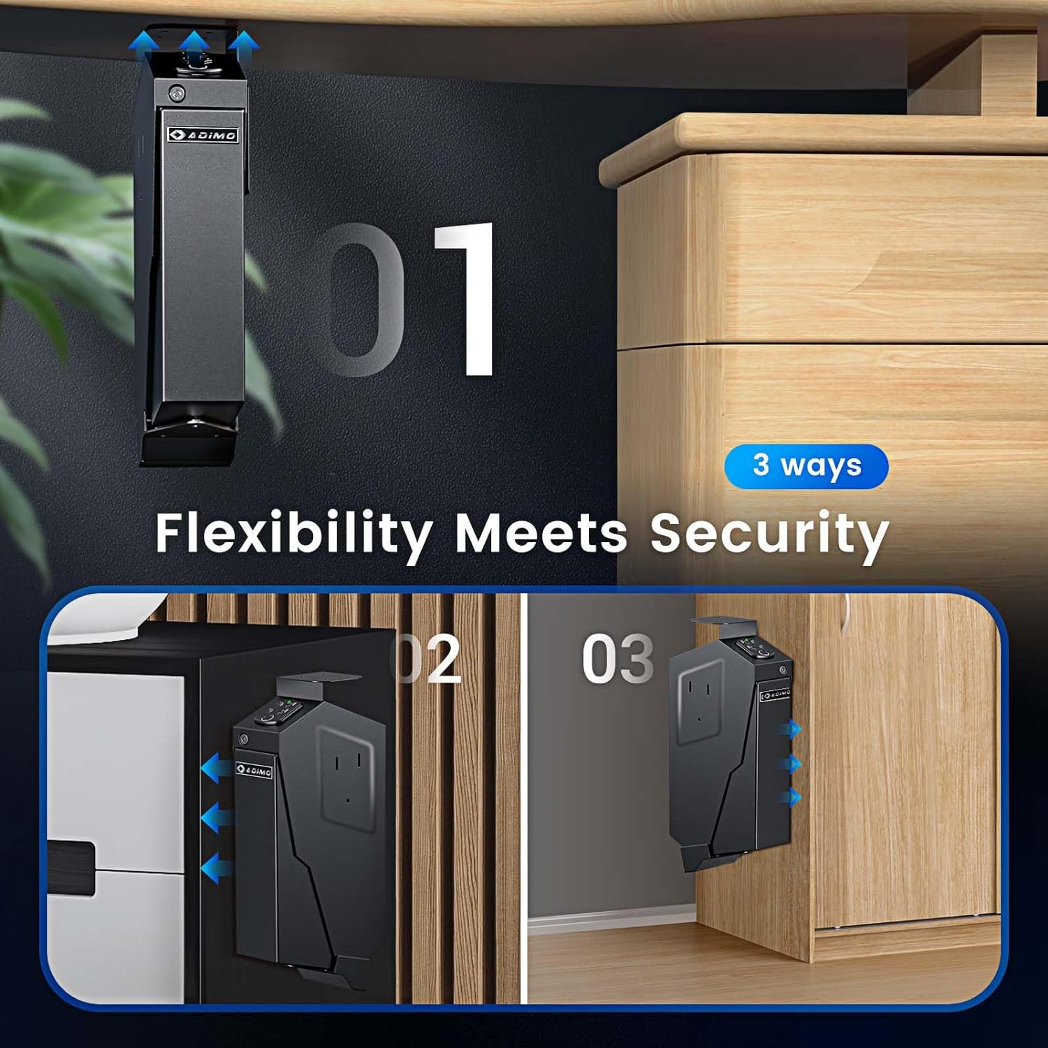 Seif Box cu amprenta biometrica pentru pistol, Amprenta digitala, cifru ...