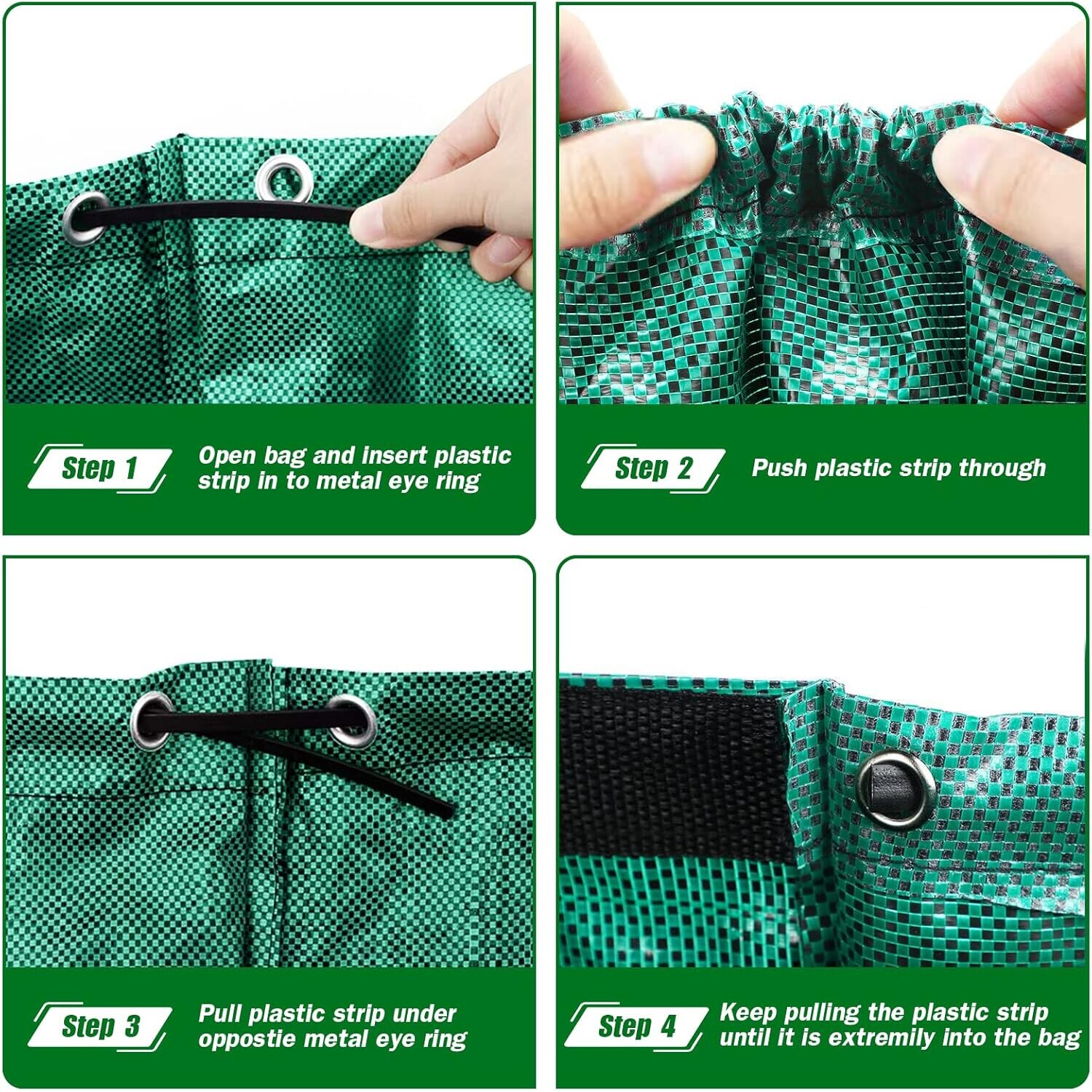 Set 3 Cosuri pentru Gradina, EXCITAT®, cu Manere Transport, Pliabil ...