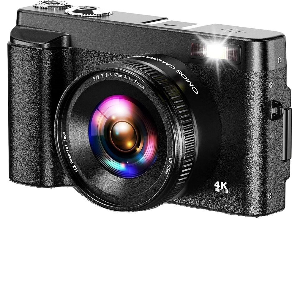 Camera foto digitala, 4K, 48 megapixeli, 2 acumulatori 800 mah, card 32 ...