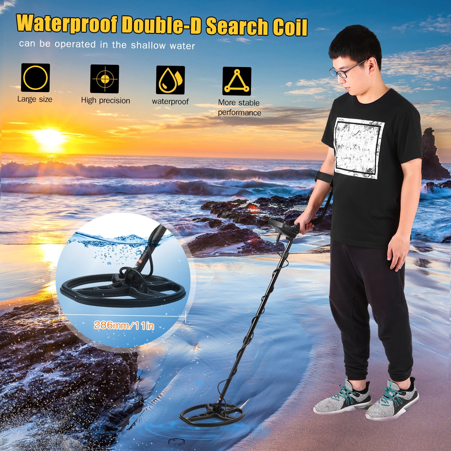 Detector de metale profesional avansat Controler LCD mare 3.7 inch ...
