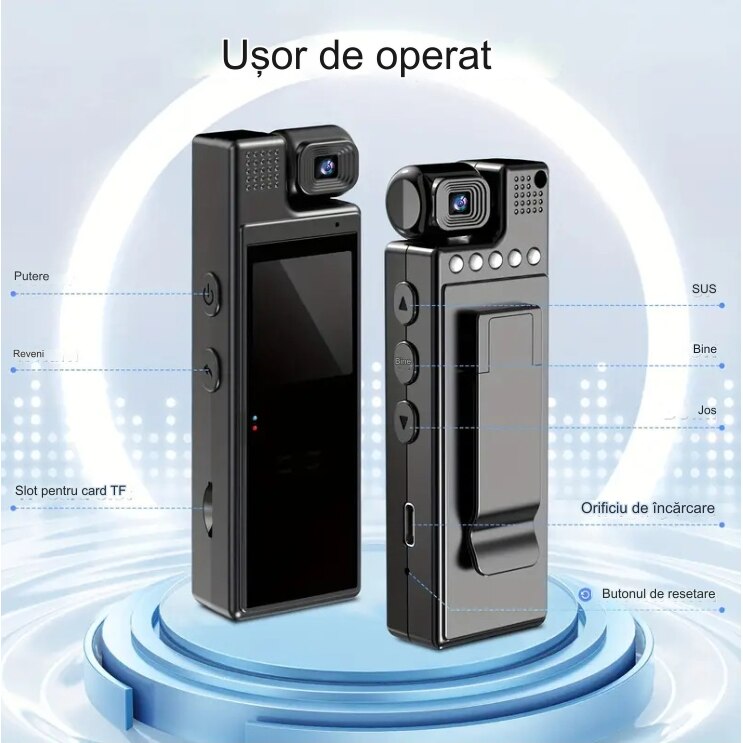 Camera de buzunar – Dispozitiv Compact cu Senzor CMOS, Rezolutie Video ...