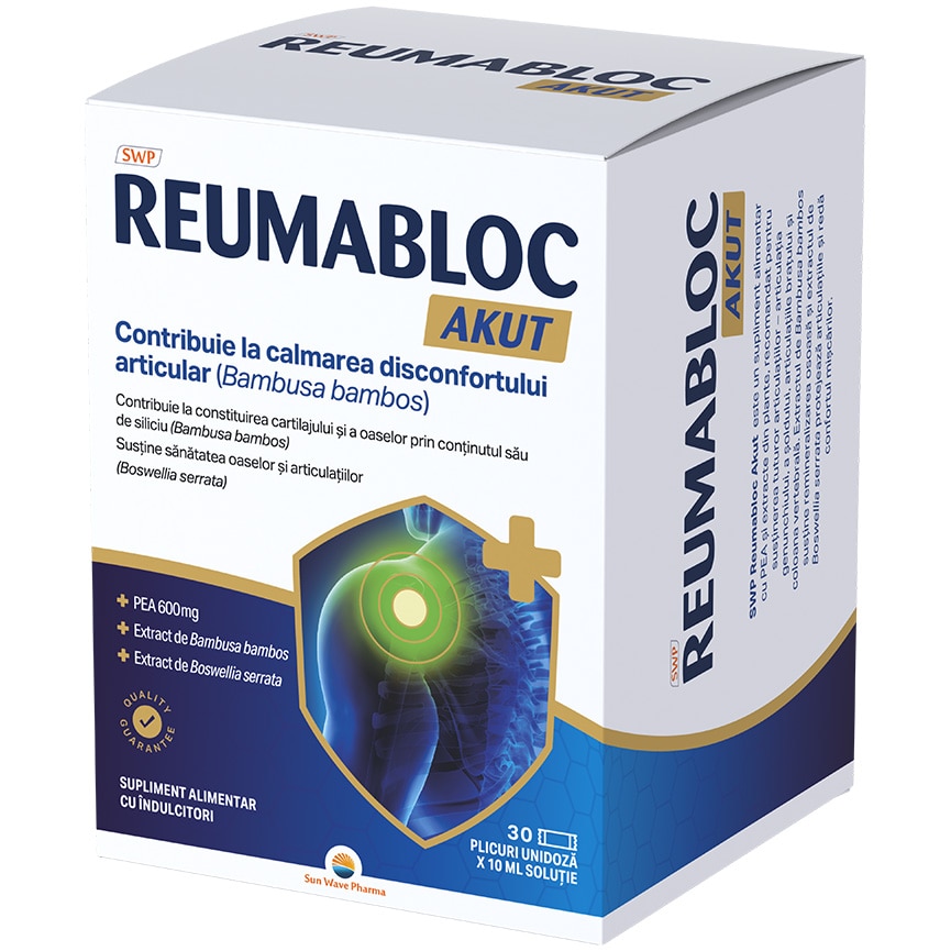 Reumabloc Akut, Sun Wave Pharma, Palmitoiletanolamidă, Boswellia pentru ...