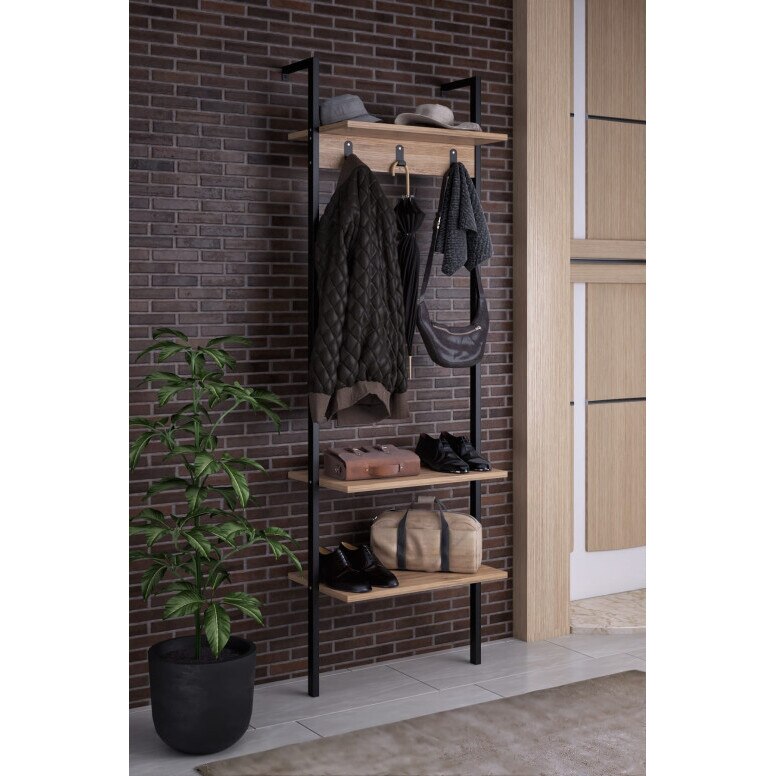 Dulap pentru hol Model P6-, Negru, 54x26x180 cm - eMAG.ro