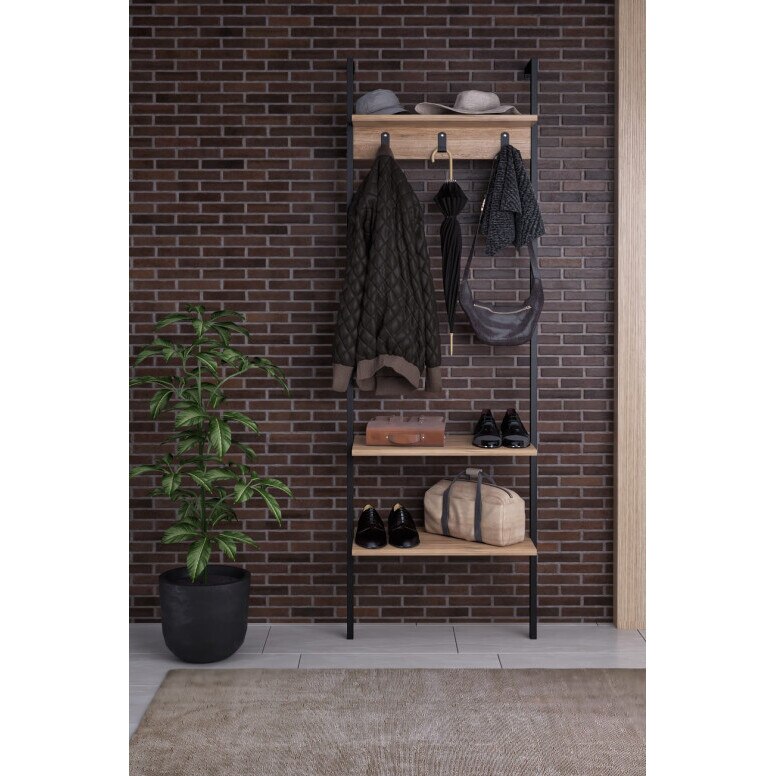 Dulap pentru hol Model P6-, Negru, 54x26x180 cm - eMAG.ro