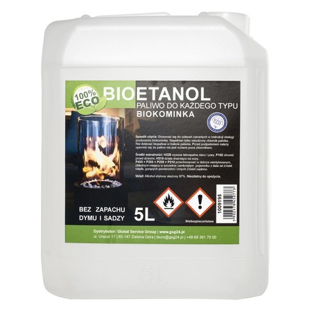 Bioetanol 5L pentru biocamin, GSG24, ecologic, fara fum - eMAG.ro