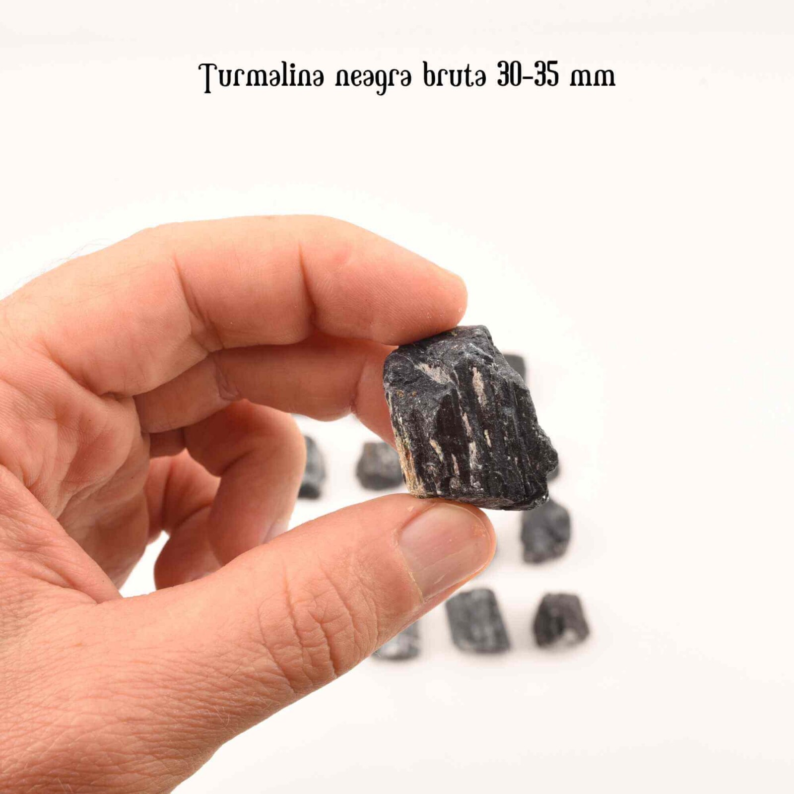 Egyedülálló természetes gyógyító kristály, fekete turmalin, egy darab ...