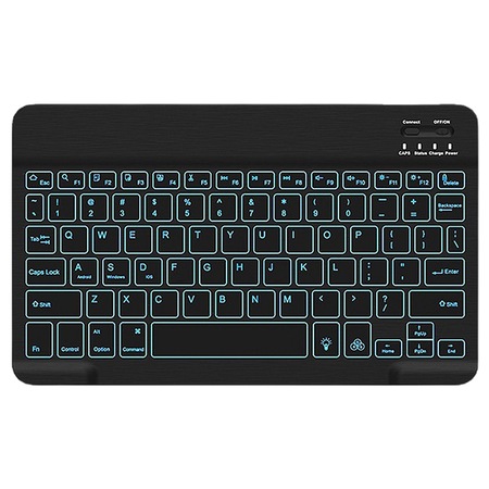 Tastatura Bluetooth, cu iluminare LED, 7 culori, compacta, neagra, 24 ...