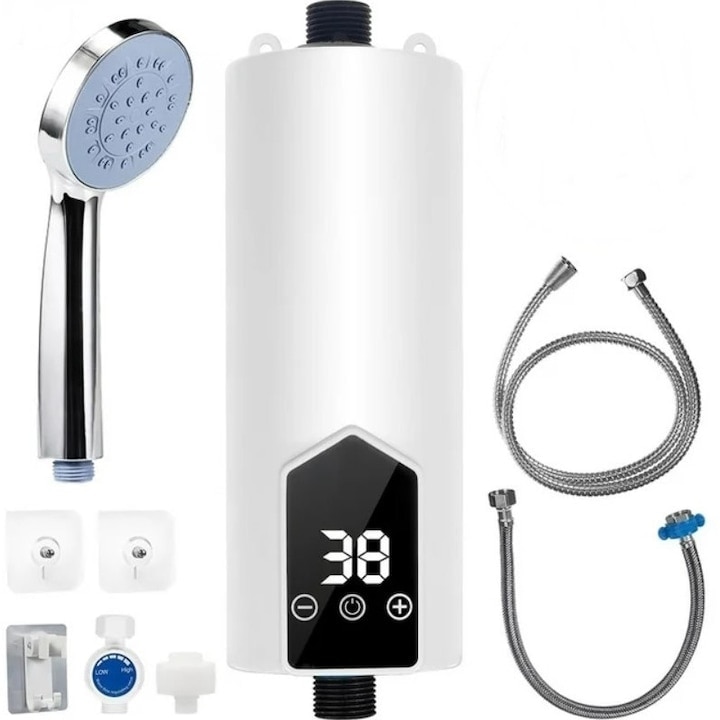 Kit complet de dus cu incalzitor instant, putere maxima 5000 W, cu ...