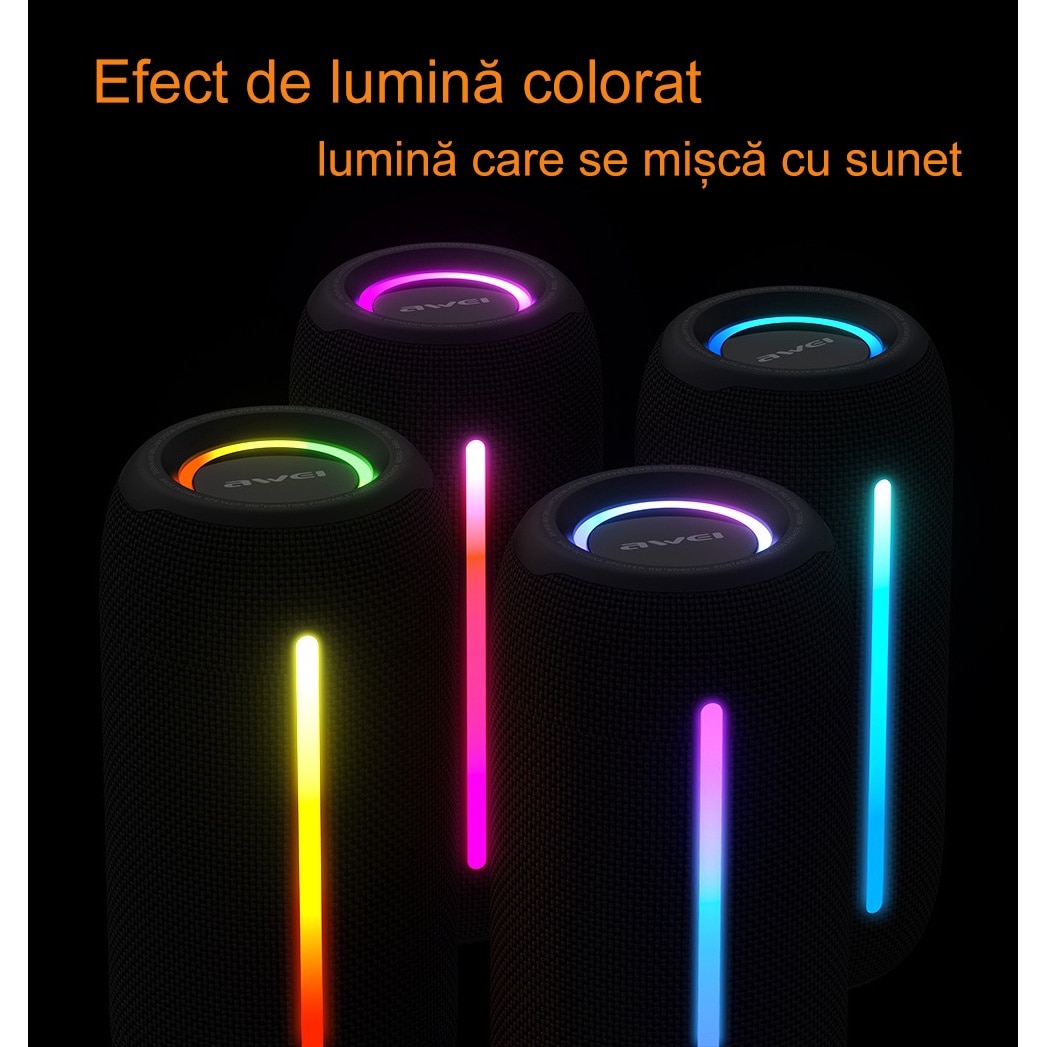 Boxa portabila PuSudar® 60W, Ultimate Deep BASS, Bluetooth 5.2 ...