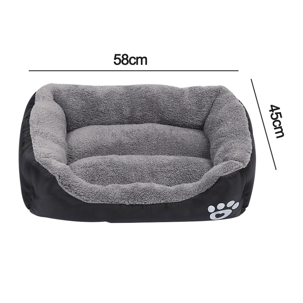 Pat pentru caini mari, Cozevdnt, negru, 80x50cm, material poliester ...