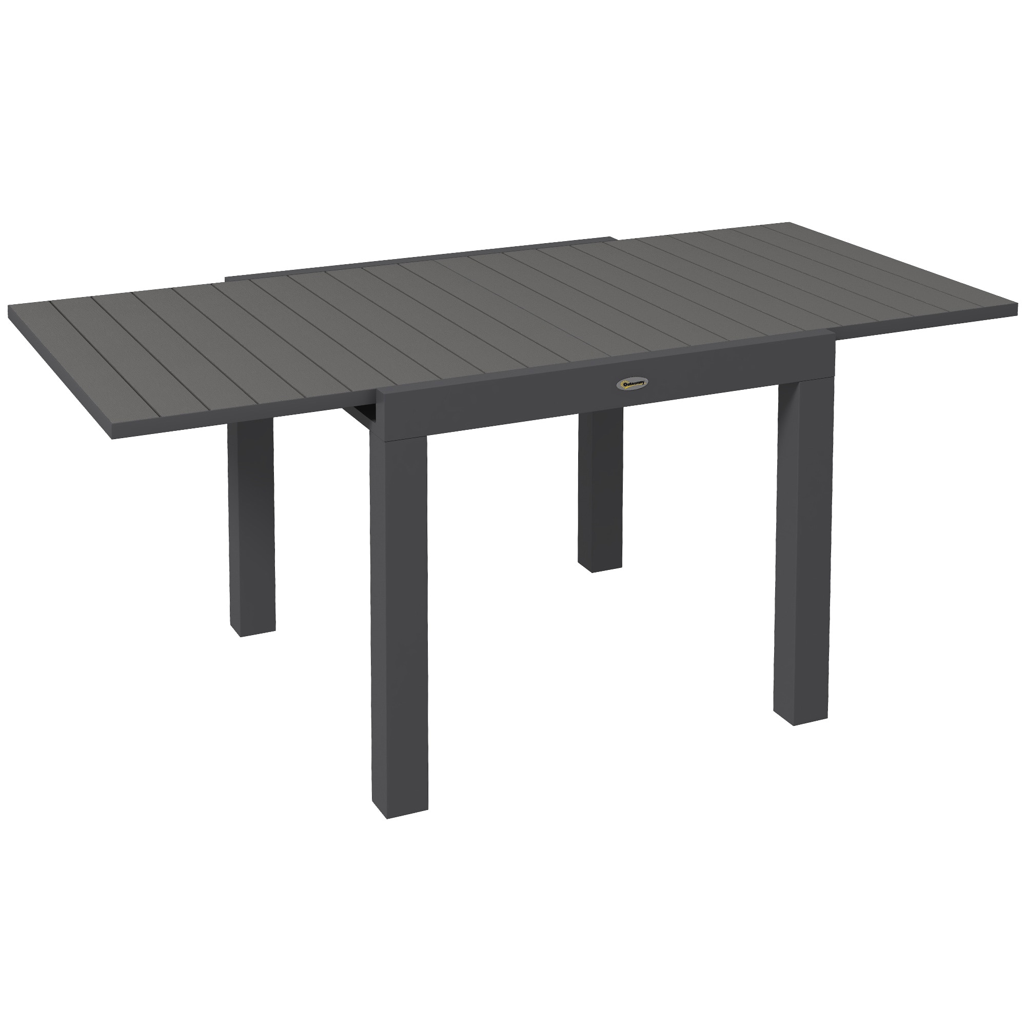 Masa de gradina extensibila, Outsunny, aluminiu, pentru 4-6 persoane ...