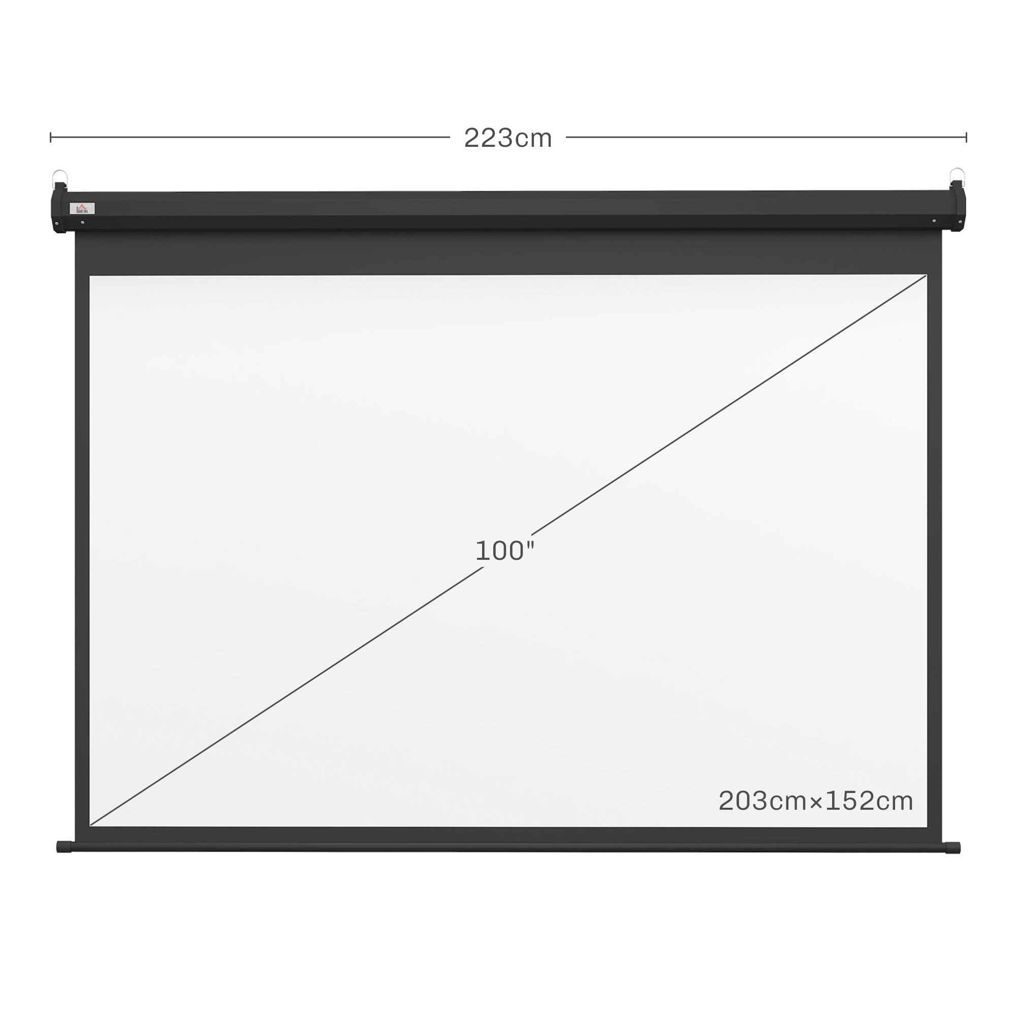 Ecran proiectie Homcom, motorizat, telecomanda, 203x152cm, negru - eMAG.ro