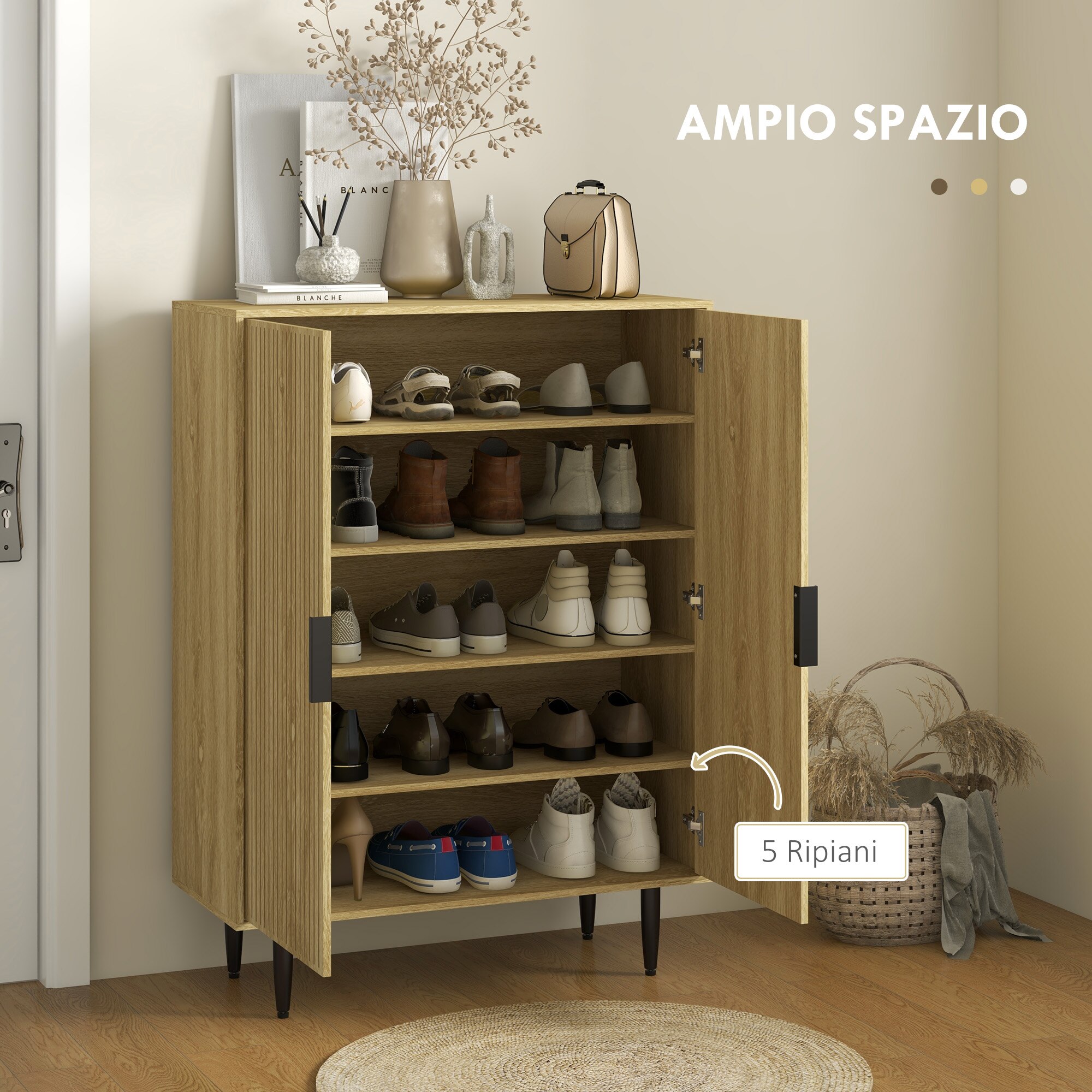 Dulap pantofi, Homcom, PAL, 80x38x110cm - eMAG.ro