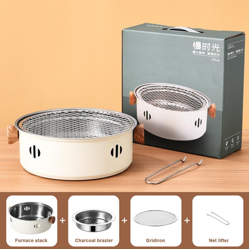 Gratar de gradina, inox, multifunctional, 128 cm - eMAG.ro