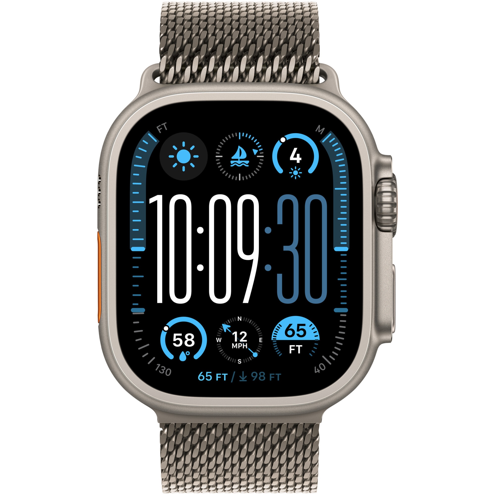 Apple Watch Ultra 2, GPS, Cellular, Natural Titanium Case 49 мм, Natural Titanium Milanese Loop ...