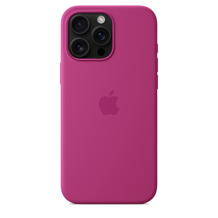 Husa de protectie Apple Silicone Case with MagSafe pentru iPhone 16 Pro Max - Fuchsia - eMAG.ro