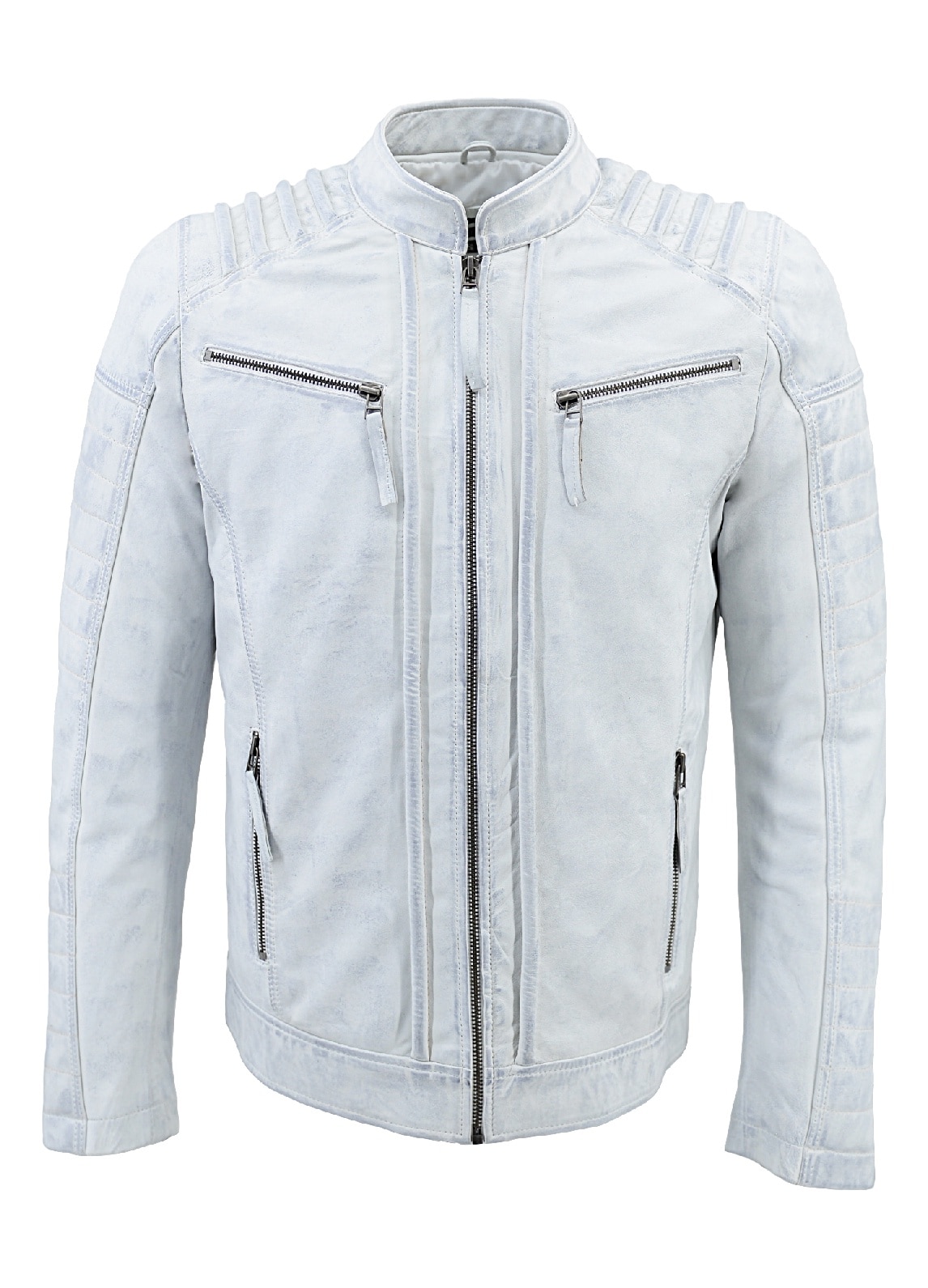 Jacheta barbati 14-M-SON, Leather100, Piele naturala, Alb - eMAG.ro