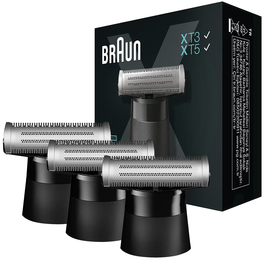 Set 3x lame Braun XT3 XT5 XT10, tehnologie 4D, inox, pentru barbati ...