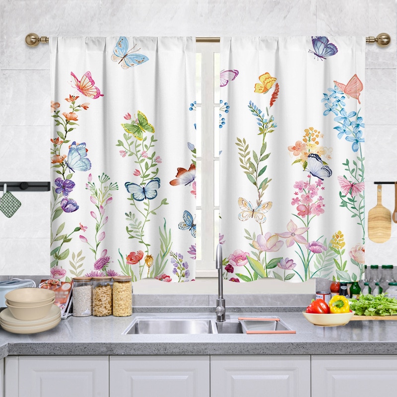 Perdea scurta Jormftte, imprimare digitala, 70x23cm, fara perforare ...