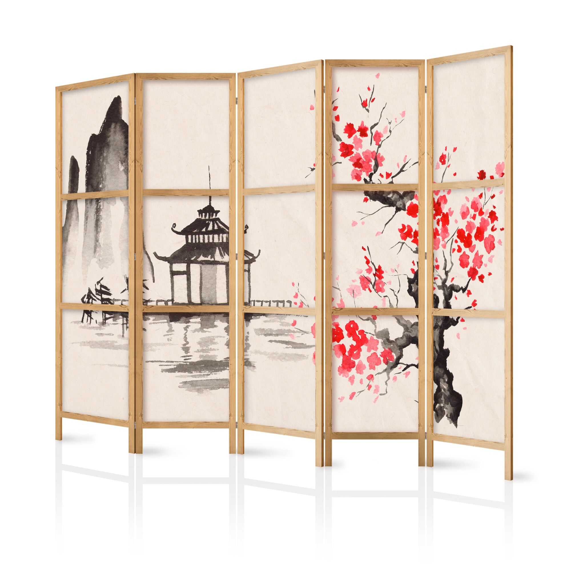 Paravan japonez Artgeist - Mystical Calm - 225 x 172 cm - eMAG.ro