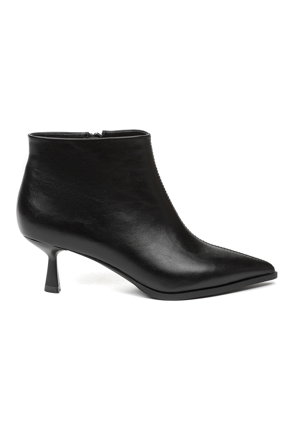 BETSY, Botine de piele ecologica cu toc kitten, Negru, 37 - eMAG.ro