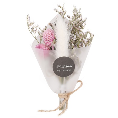 Buchet mic de flori uscate naturale, decorare nunta, multicolor - eMAG.ro