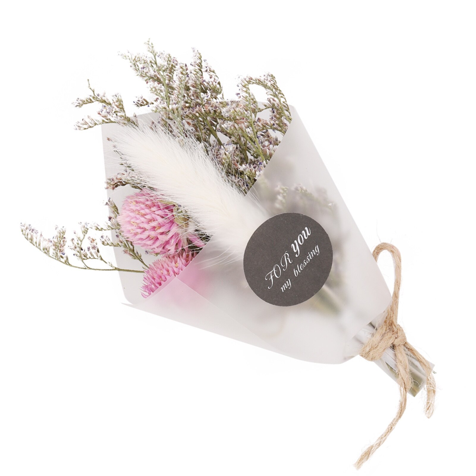 Buchet mic de flori uscate naturale, decorare nunta, multicolor - eMAG.ro