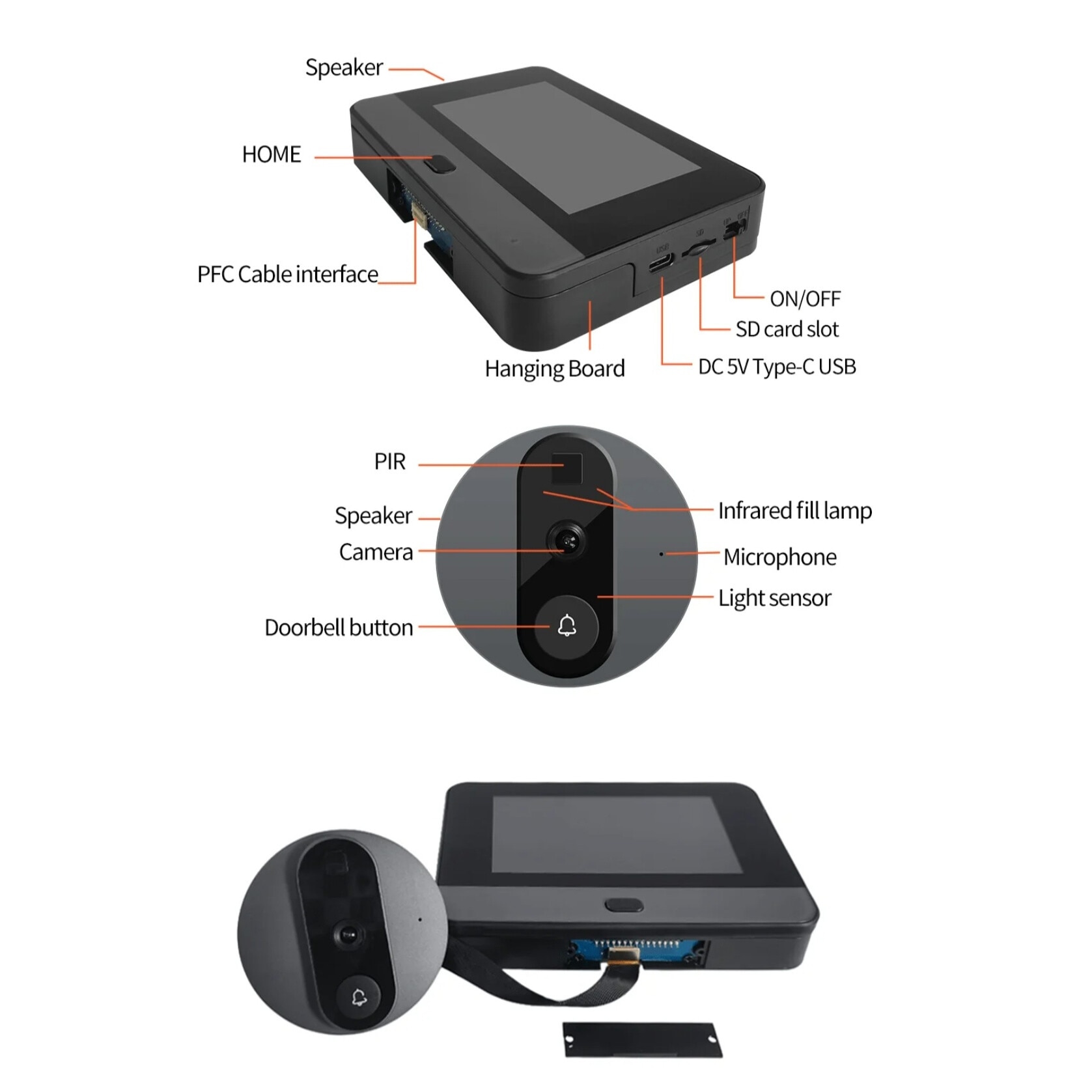 Vizor Inteligent Cu Ecran De 5 Inchi, CRISTALIS SALE™, Wireless Tuya ...