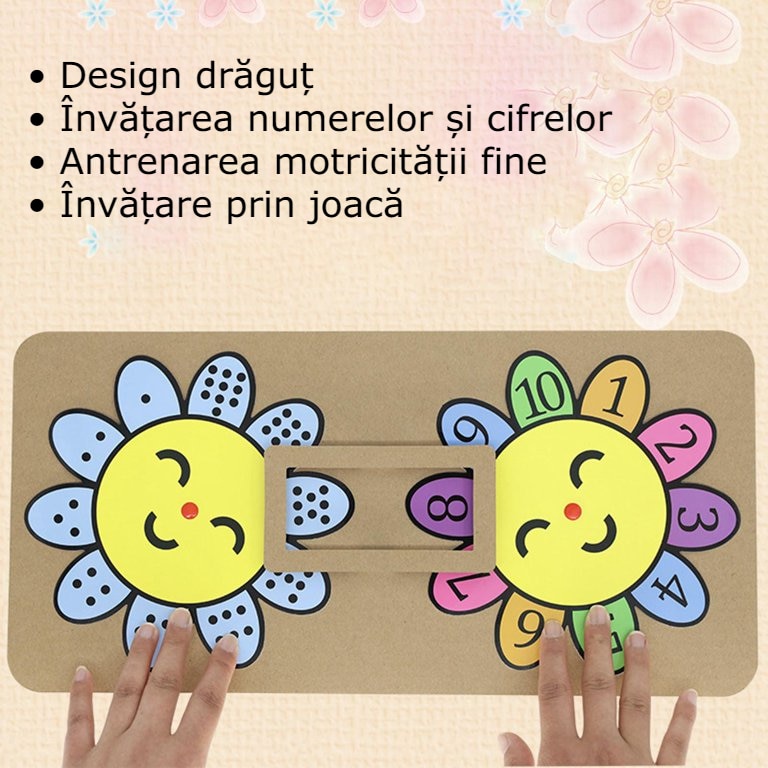 Joc pentru numarare, asociere cifre cu cantitati, joc educativ pentru ...