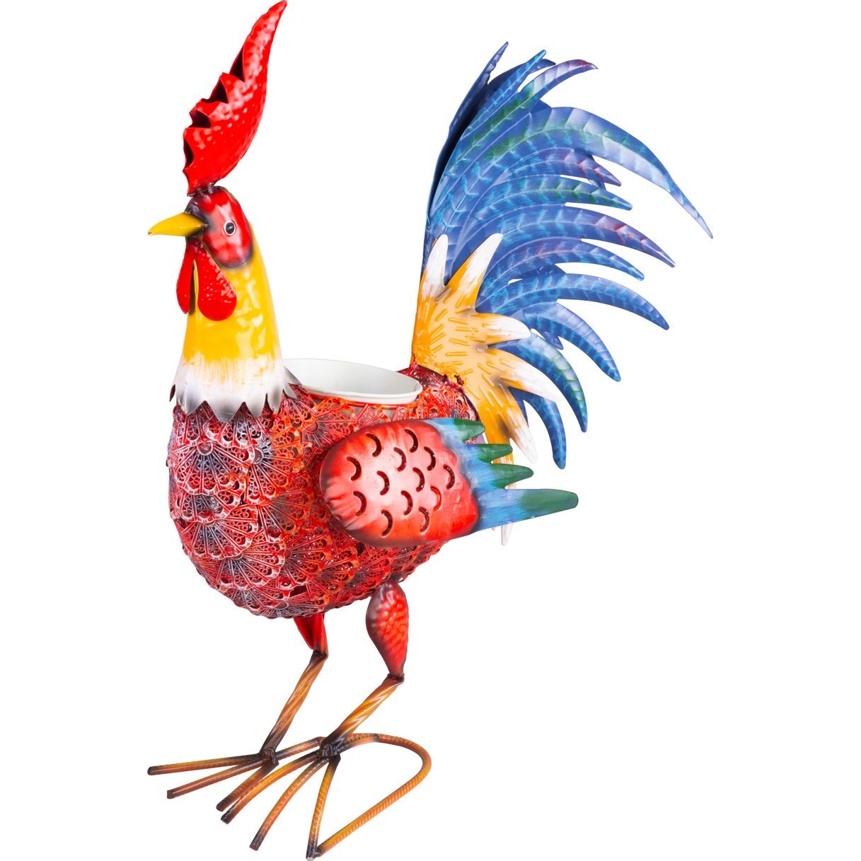 Decoratiune gradina, MagicHome, metalica, cocos colorat cu ghiveci ...